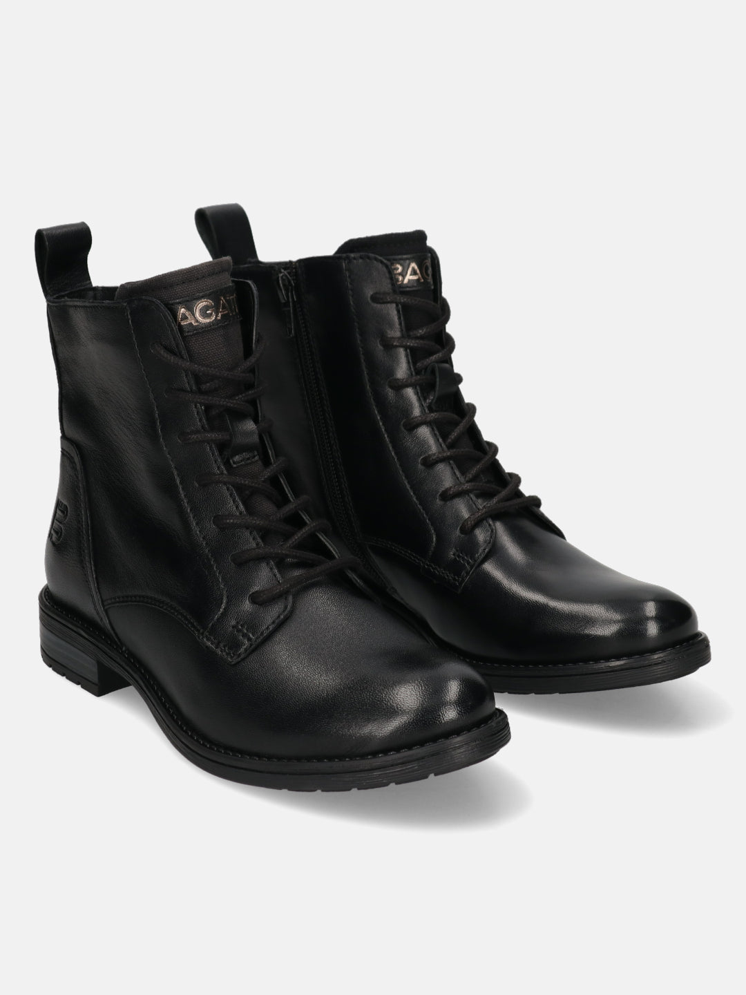 BAGATT Premium Leather Black Ankle Boots