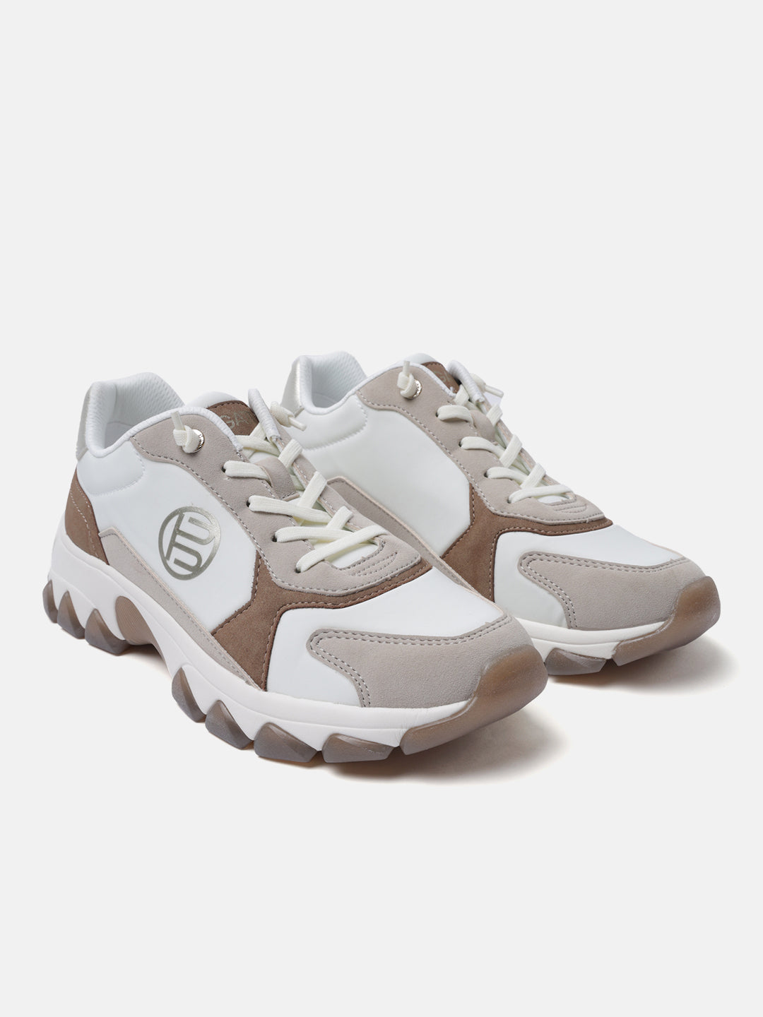 BAGATT Beige Mid Top Sneakers